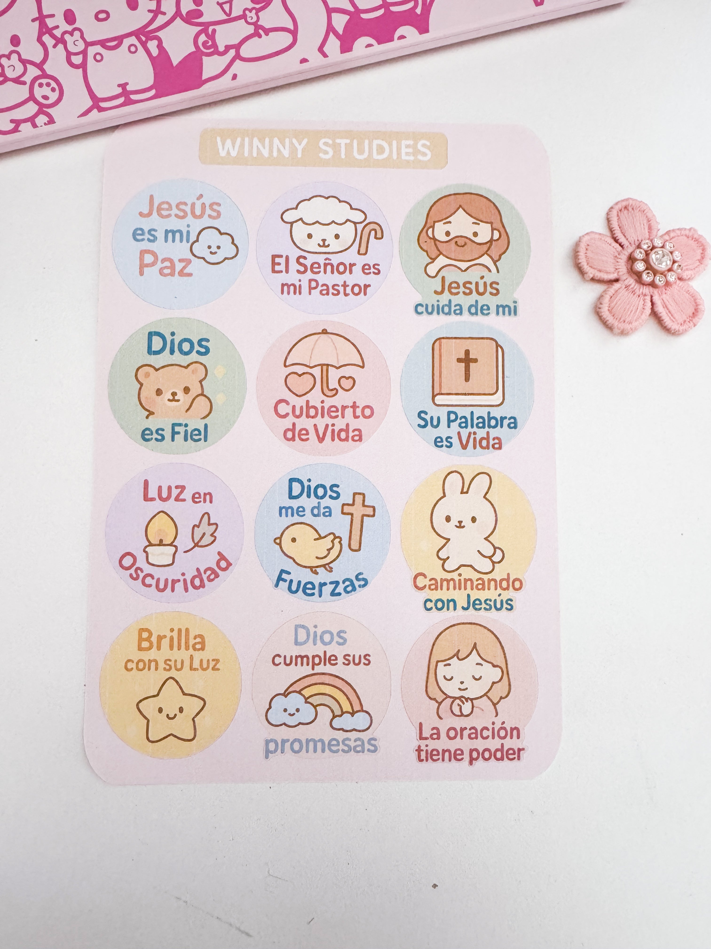 Hoja de Stickers redondos 2 – Winny Studies Shop